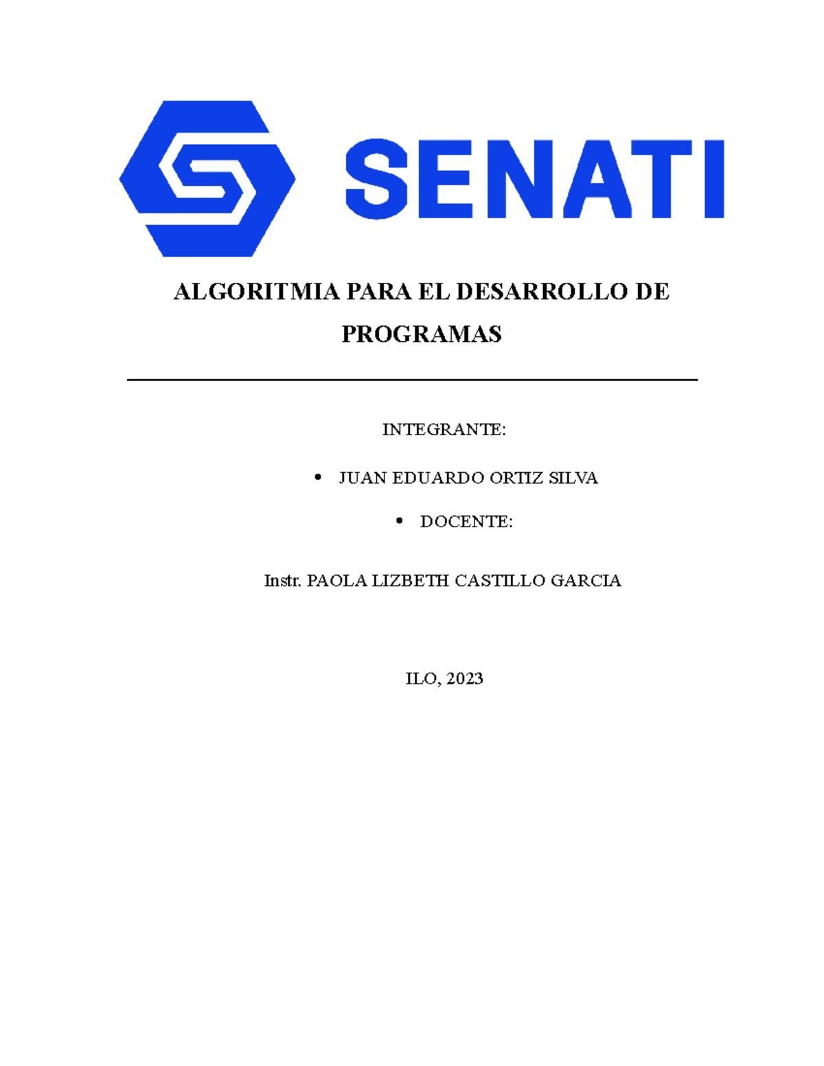 Trabajo Final Algoritmia - ALGORITMIA PARA EL DESARROLLO DE PROGRAMAS ...