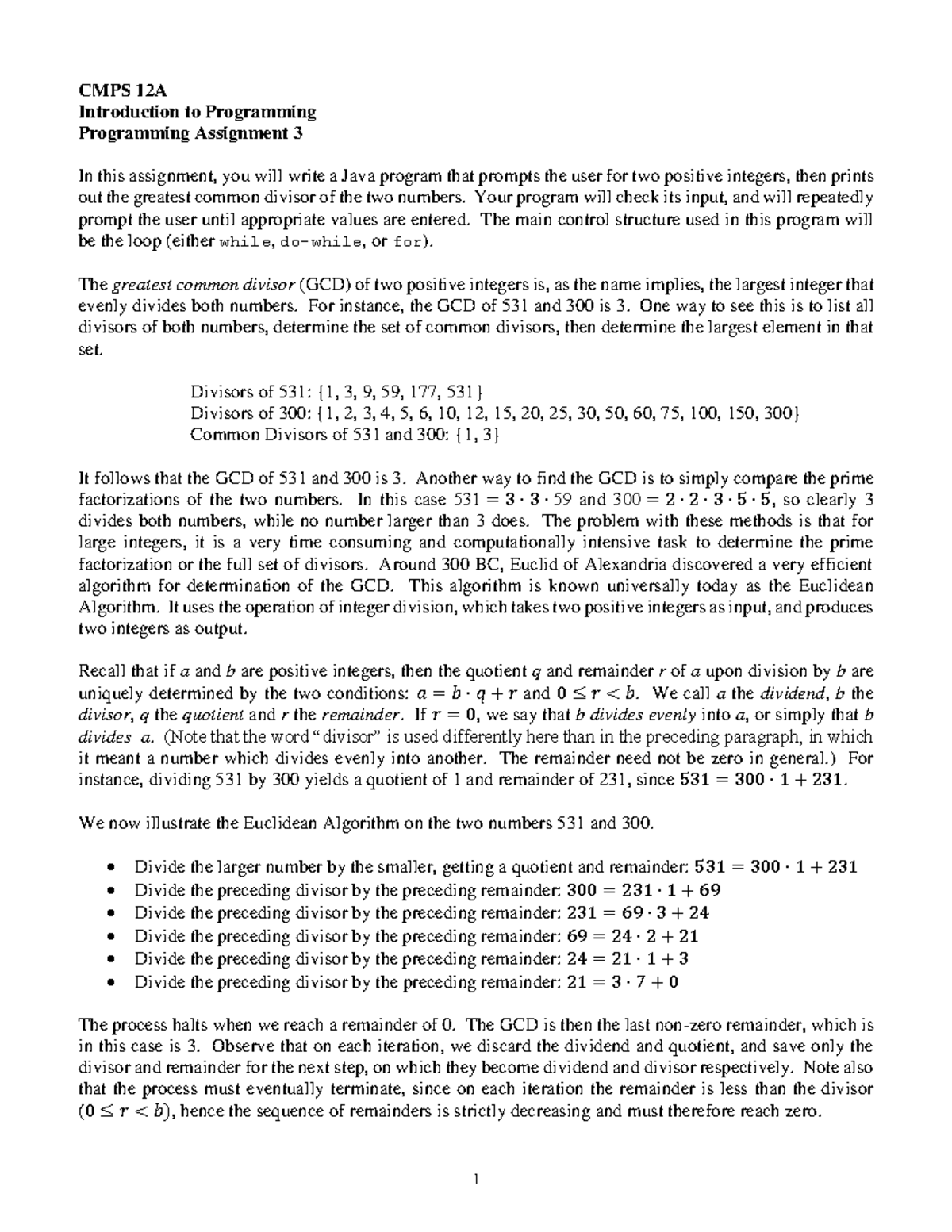 Pa3 - pa3 - CMPS 12A Introduction to Programming Programming Assignment 3 In this assignment ...