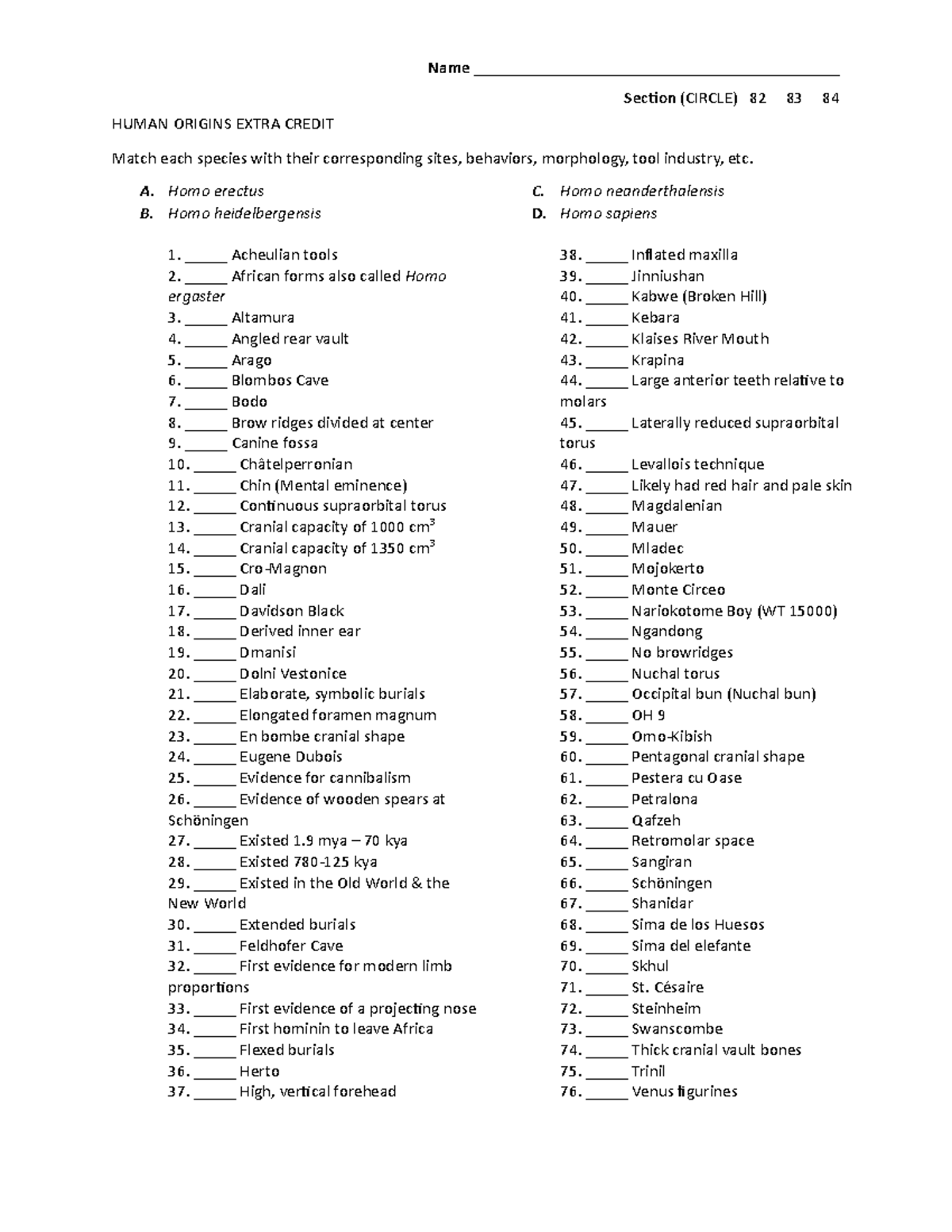 Unit 3 Extra credit - Name ...