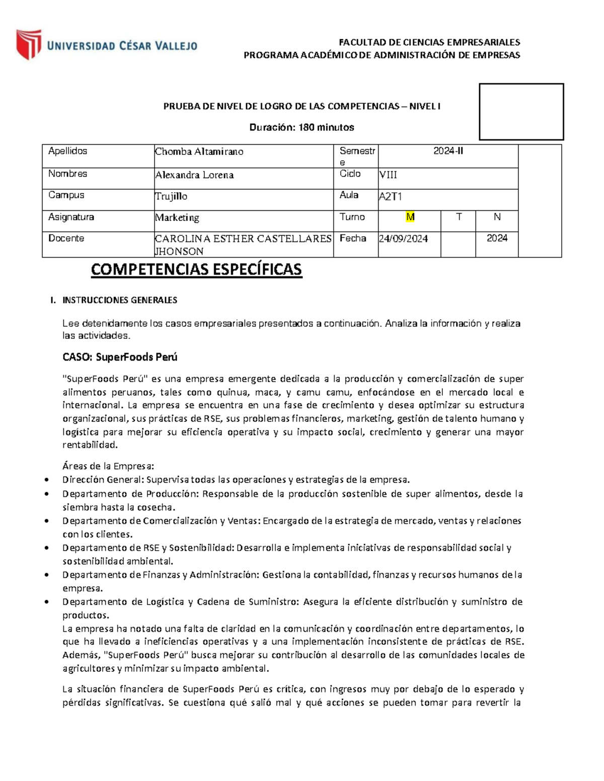 PNL- Nivel I 2024-II- IV Chomba Altamirano Alexandra Lorena - PROGRAMA ACADÉMICO DE ...