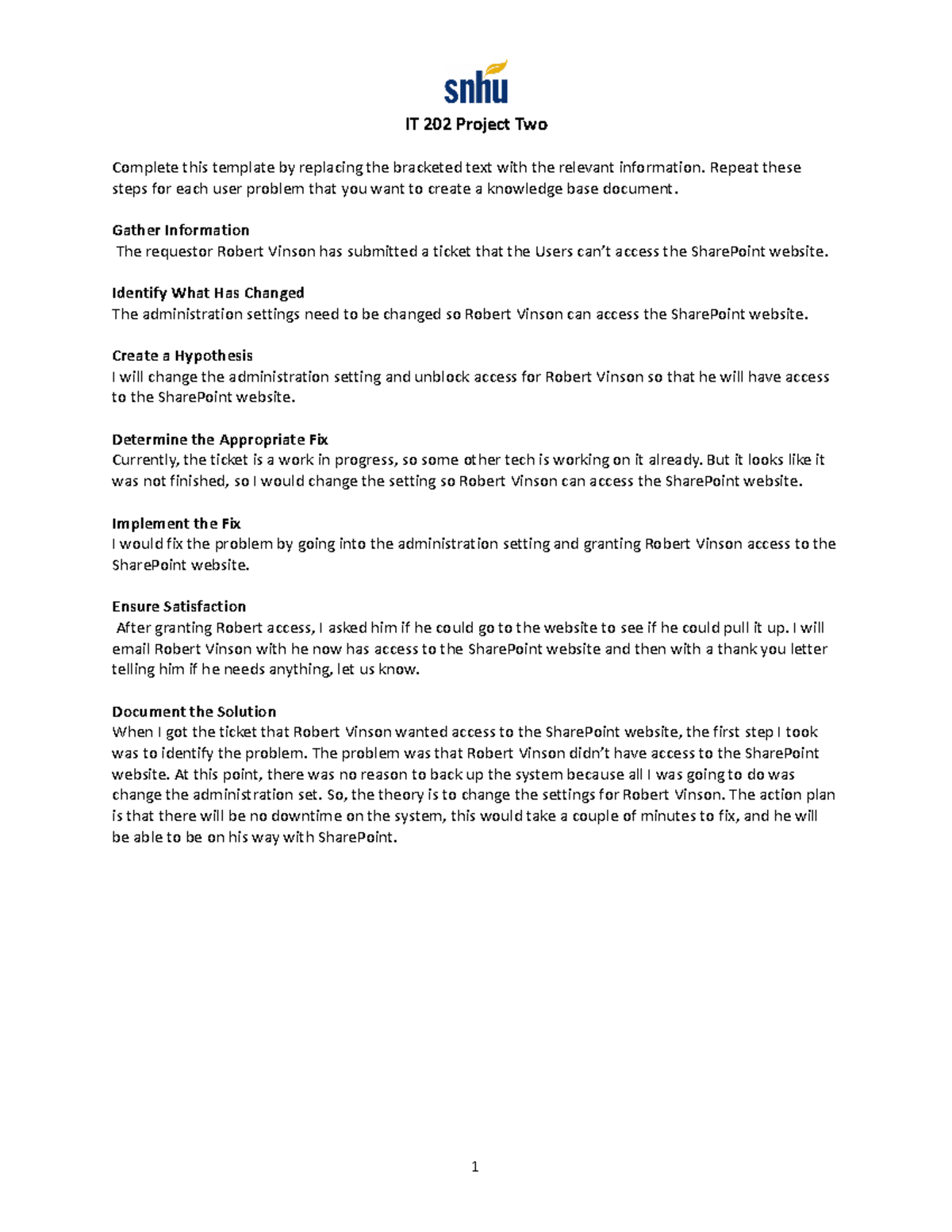 IT 202 Project Two - final - IT 202 Project Two Complete this template ...