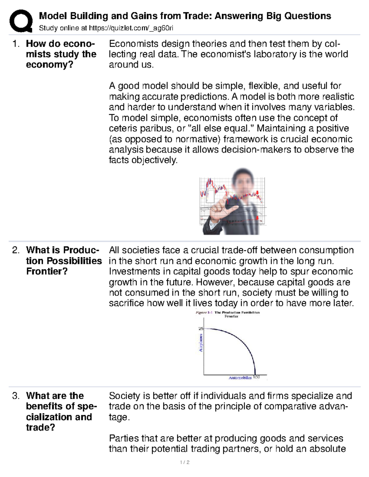 Model Building and Gains from Trade Answering Big Questions - The ...