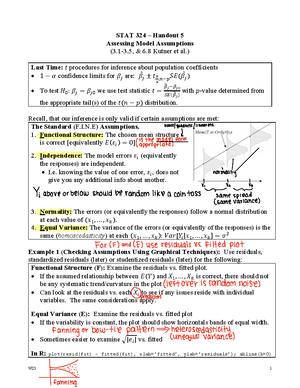 Handout 4 - STAT 324 – Handout 4 Inference (2.1-2, 4, & 6) Last Handout ...