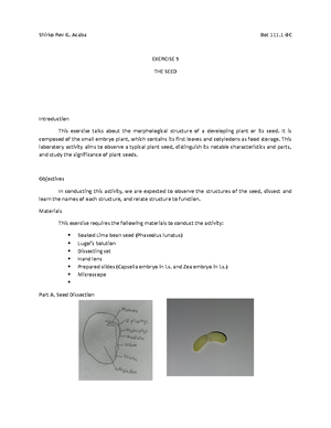 DTI - Pareimt ting - Plant Morphoanatomy and Diversity - Studocu