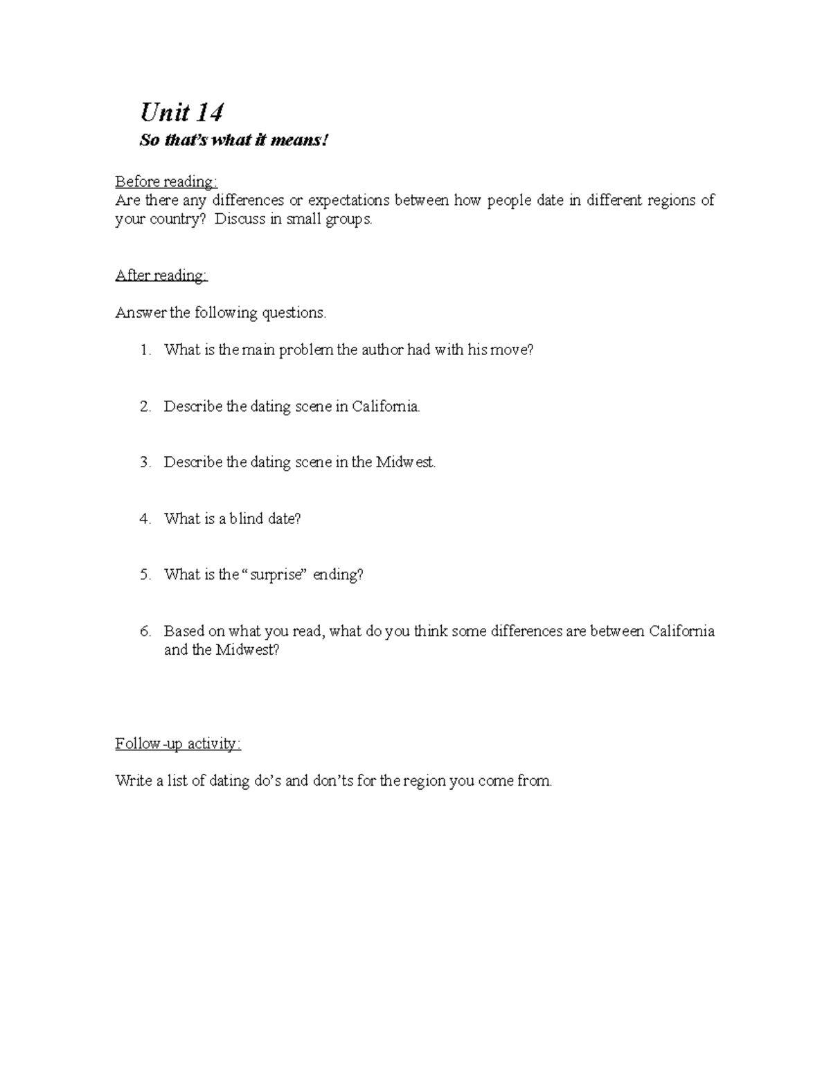 Supplemental Reading I2 U14 - Unit 14 So that’s what it means! Before ...