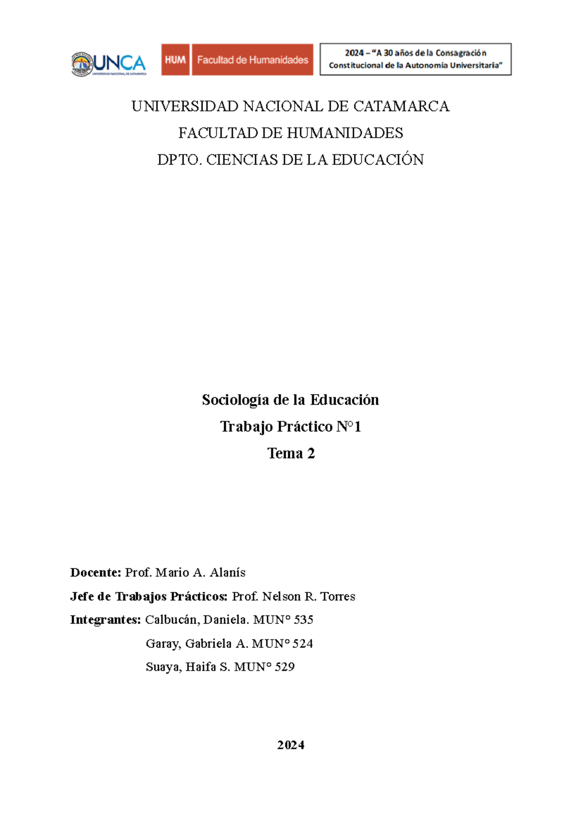 TPN°1 - nNnx - UNIVERSIDAD NACIONAL DE CATAMARCA FACULTAD DE ...