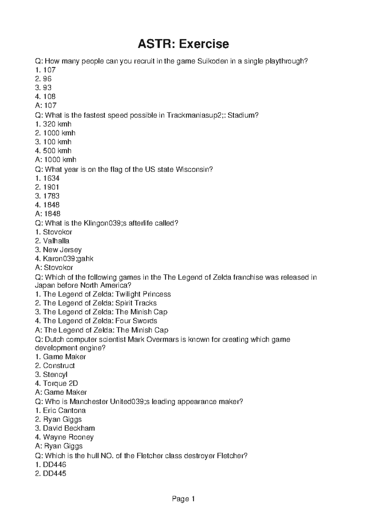ASTR122 Test Prep 8 - gfgvf - ASTR: Exercise Q: How many people can you ...
