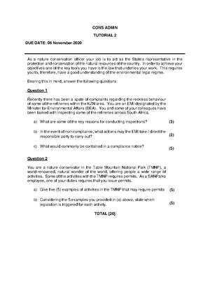 Class test 2 Animal Studies 2 - 1 Class test 2: Animal Studies 2 ...