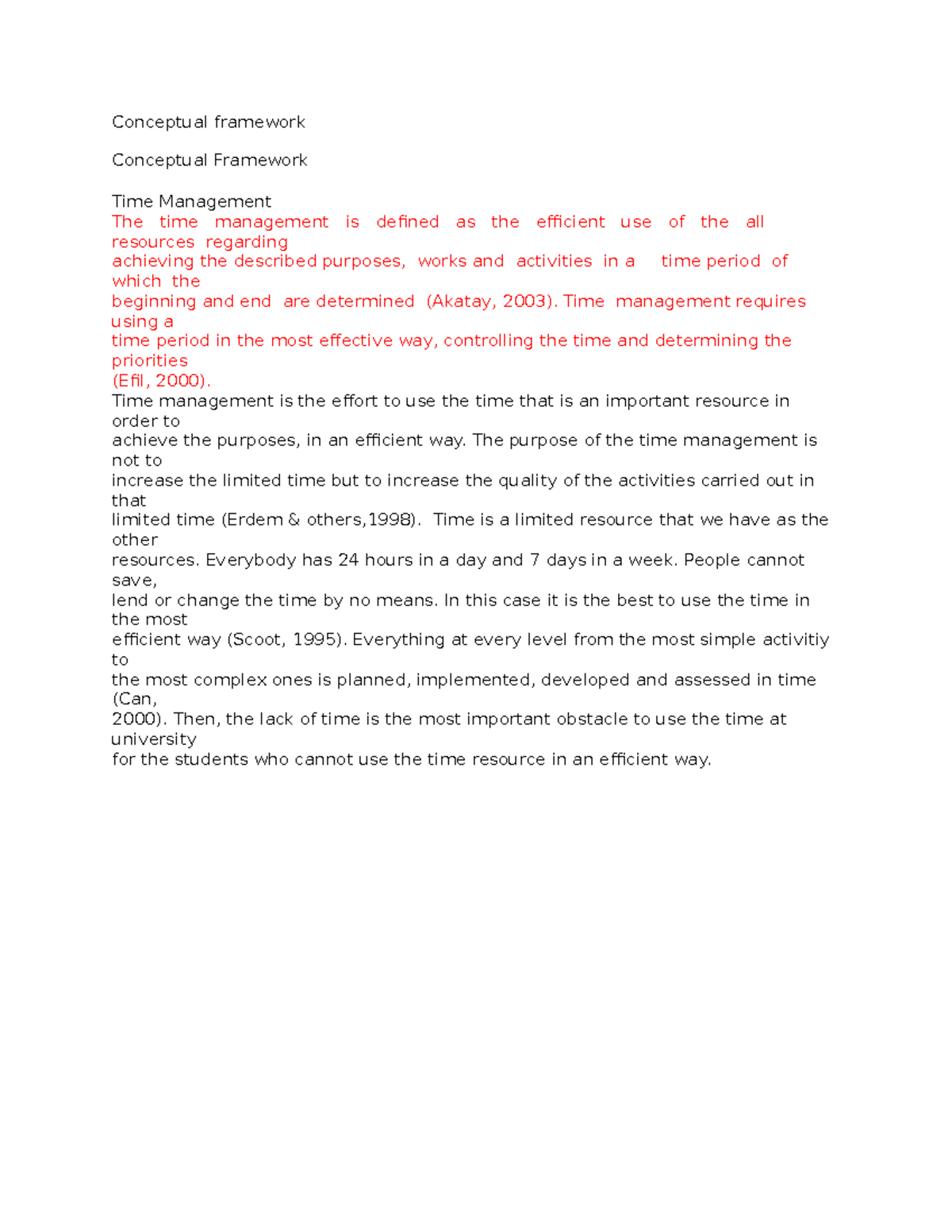 Conceptual-framework - Conceptual framework Conceptual Framework Time ...