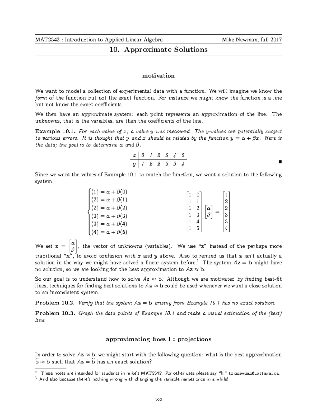 Lect - lecture10 - MAT2342 : Introduction to Applied Linear Algebra ...