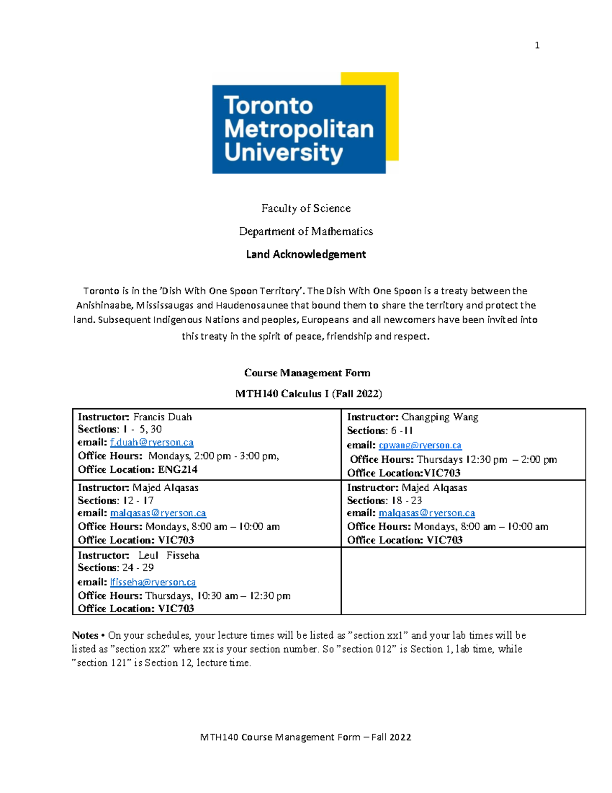 Course Outline - MTH140 F2022 Version 2022.09.06 Final D2L Version 14 ...