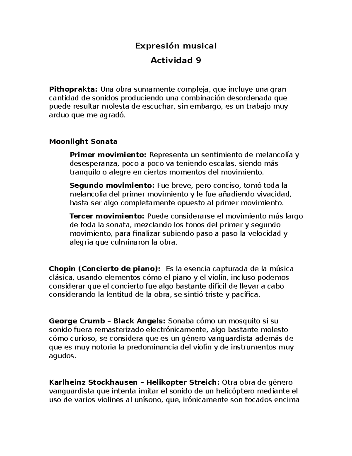 Expresión musical - Actividad 9 - Expresión musical Actividad 9 ...