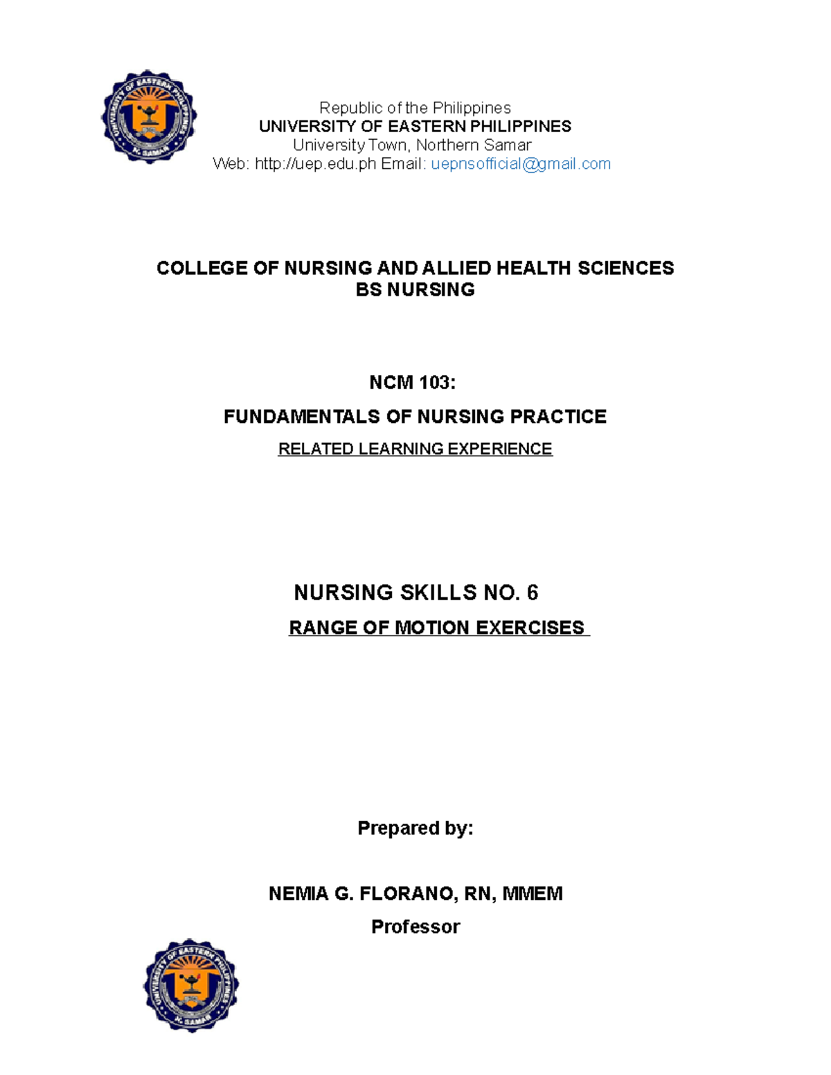 ROM 2 - Checklist that gives a clear guide on a specific assessment ...