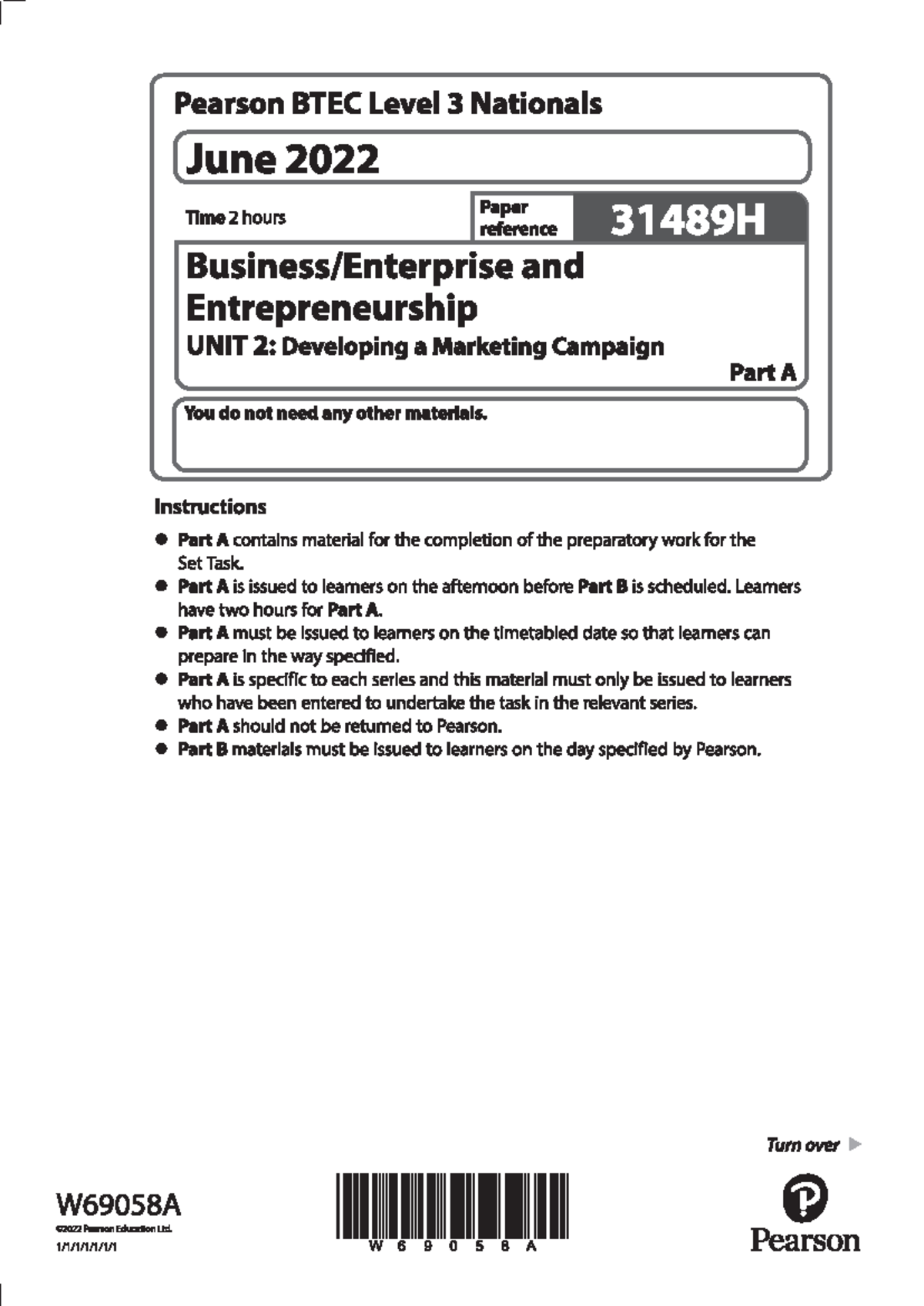 Food boxes Part A - ntmjmtmtm j r r - Pearson BTEC Level 3 Nationals ...