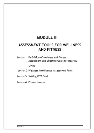 PE101-Module-2 - FINALS MODULE IN PE 101 - MODULE II Physical Fitness Components Lesson 1 - Studocu