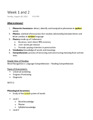 Week 12-14 - These are the class/ assigned reading notes from weeks 12 ...