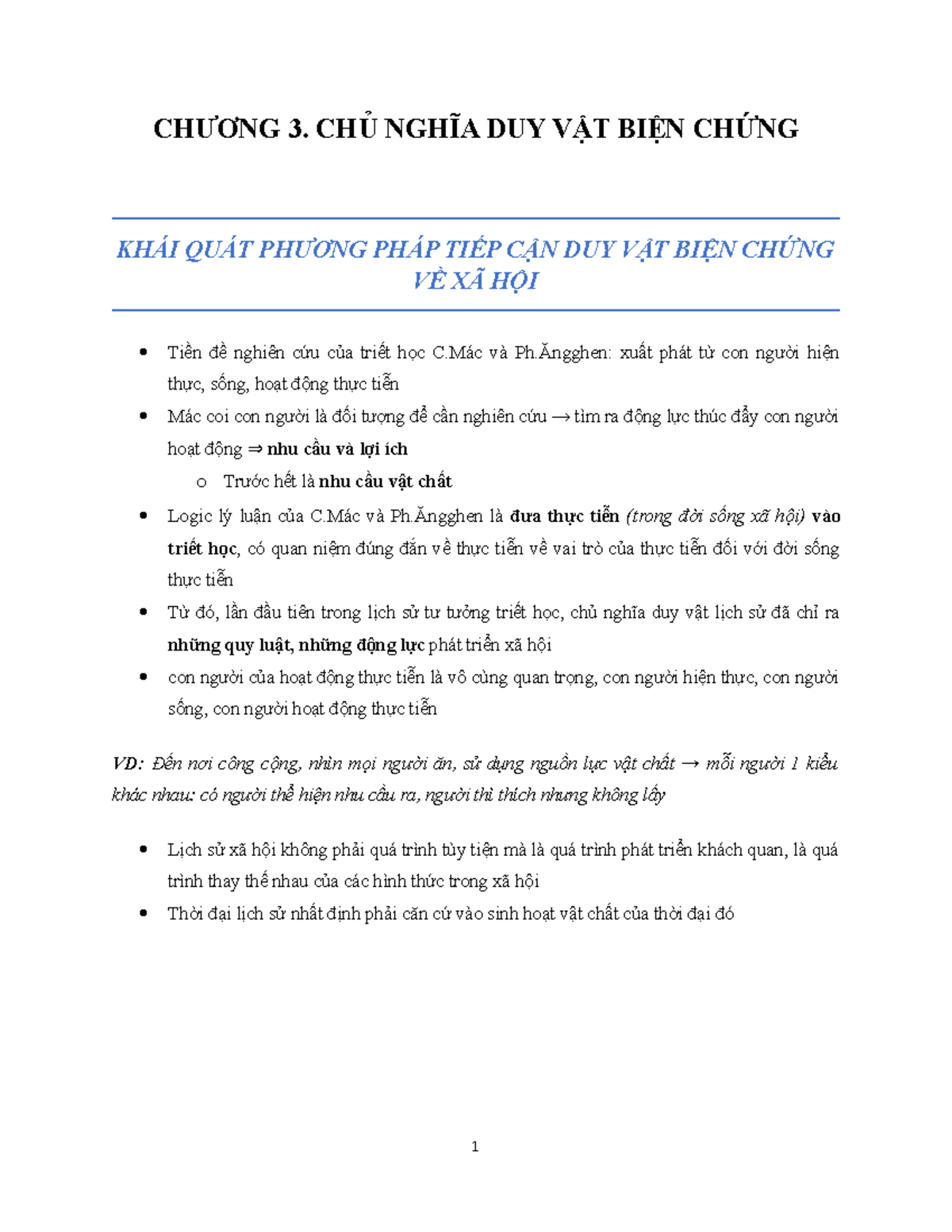 Chuong 3 Chu Nghia Duy Vat Lich Su Triáº T Studocu
