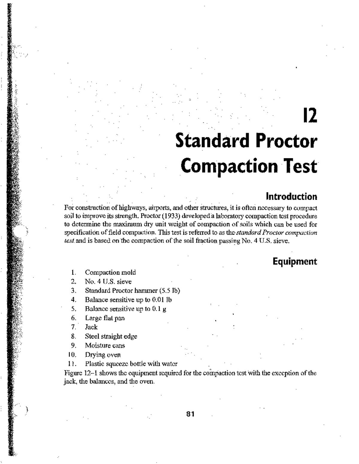 Standard Proctor Compaction Test - 12 Standard Proctor Compaction Test ...