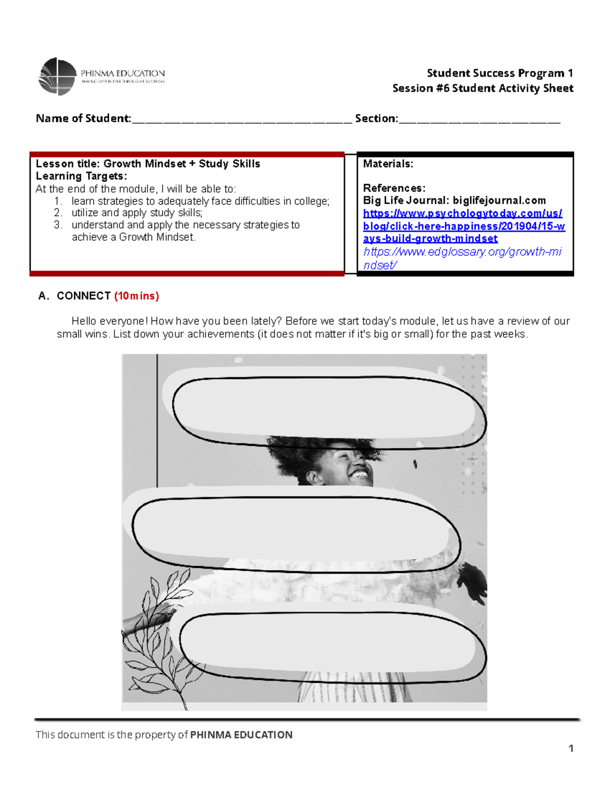 Session 6 SASGrowth Mindset Study Skills SY 22 23 Yr1 - Session #6 ...