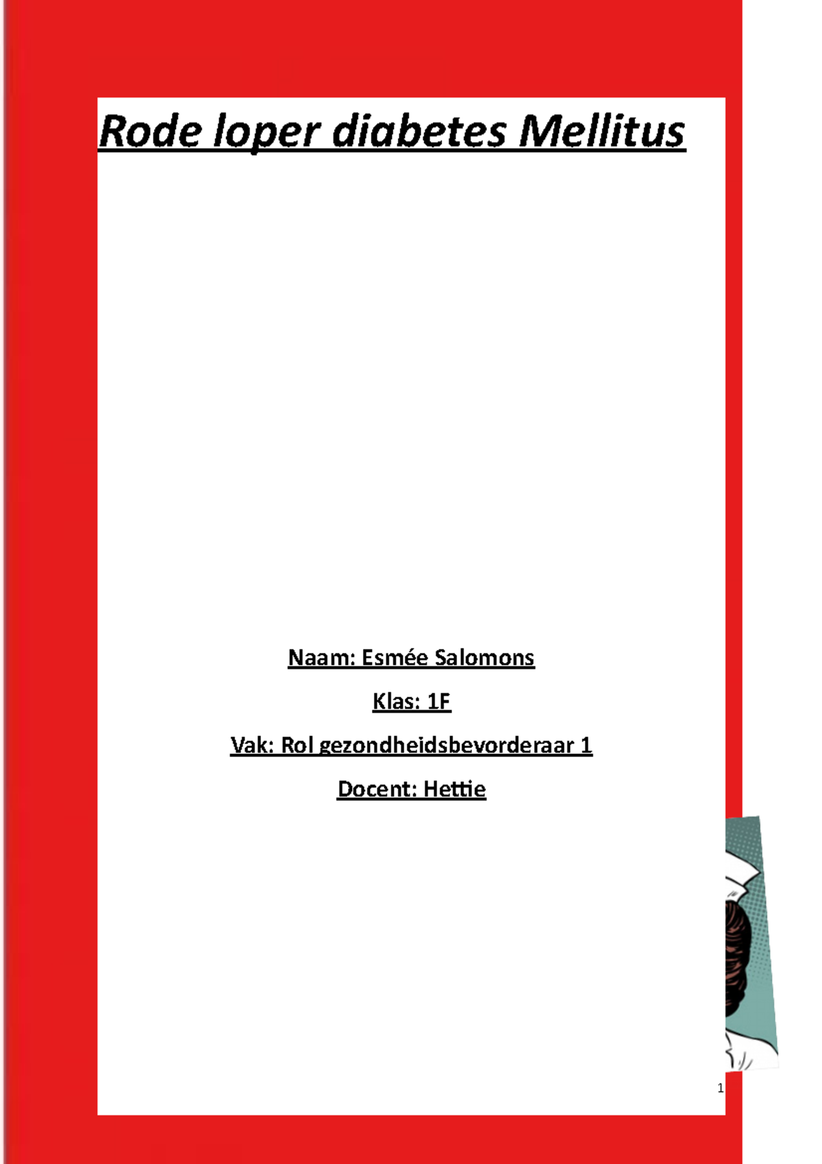 Rode loper diabetes - - Studeersnel