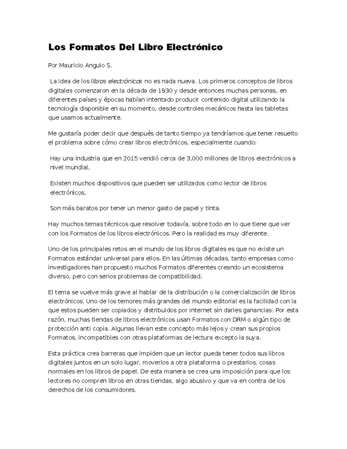 Los formatos del libro electrónico - Los Formatos Del Libro Electrónico ...