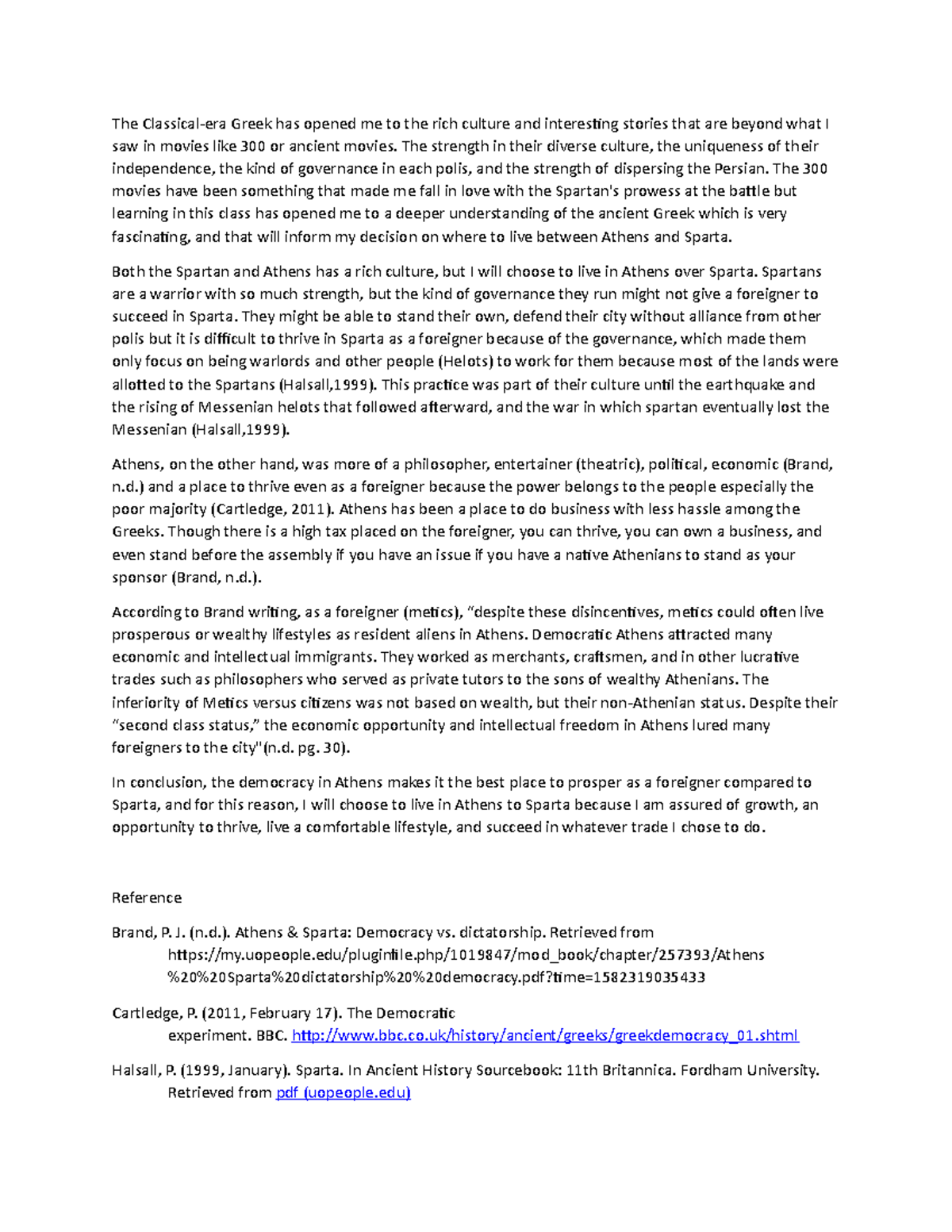 LEARNING JOURNAL WEEK TWO - The Classical-era Greek has opened me to ...