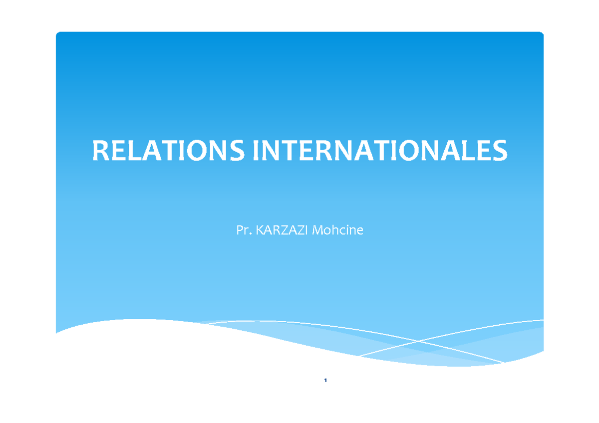 1. Séance 1 PPT RI 2020 - cours de relations internationales ...