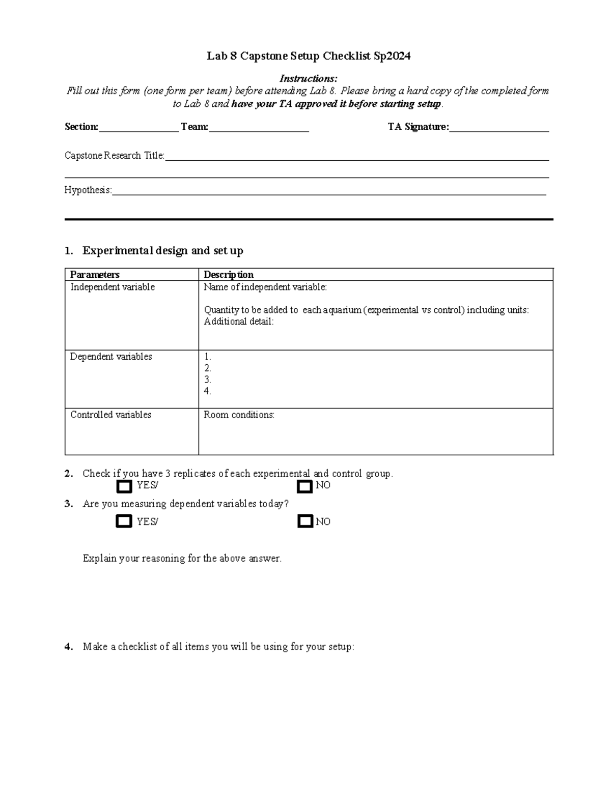 Lab 8 Capstone Setup Checklist Example Sp2024 - Lab 8 Capstone Setup Checklist Sp Instructions ...