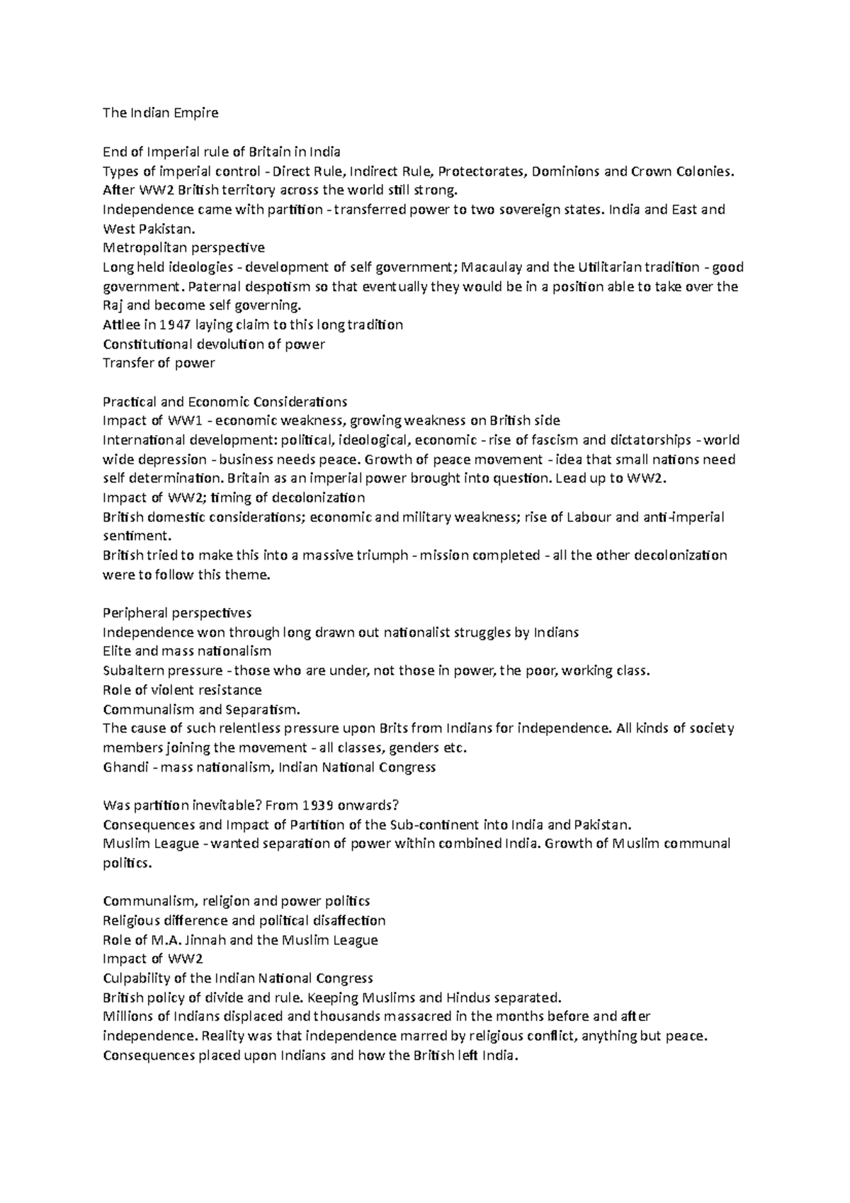 Lecture 18 - The Indian Empire End of Imperial rule of Britain in India ...