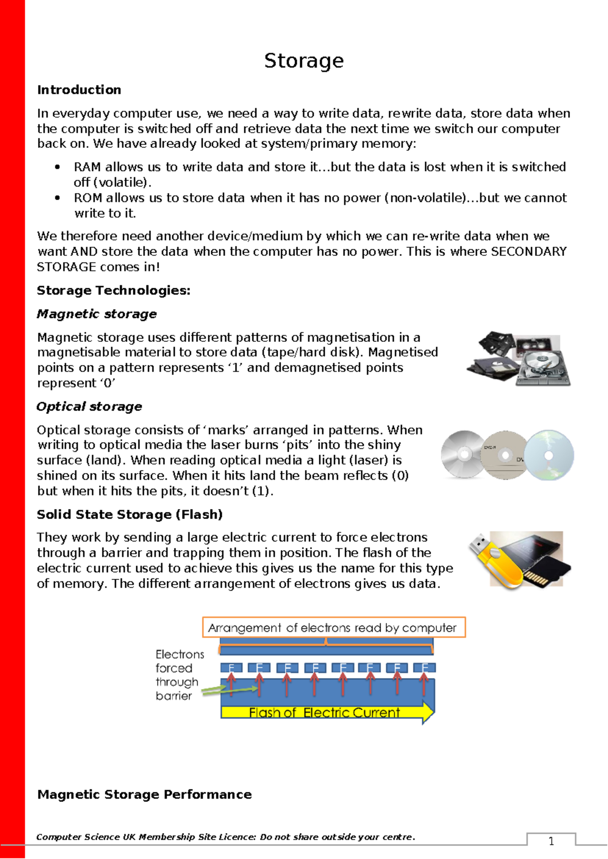 Storage - 11 Storage Introduction In everyday computer use, we need a ...