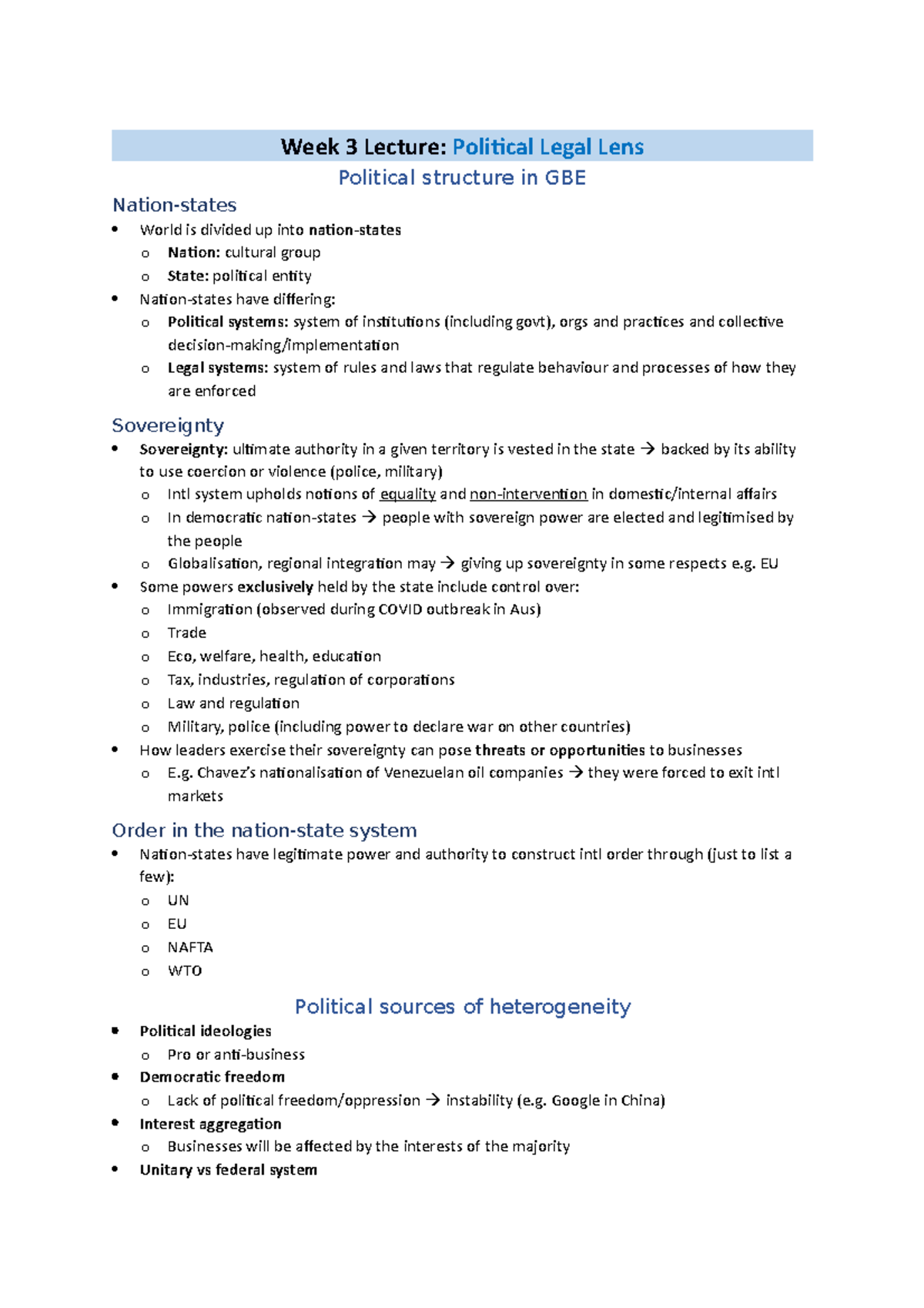 COMM1150 week 3 part 1 - Week 3 Lecture: Political Legal Lens Political ...