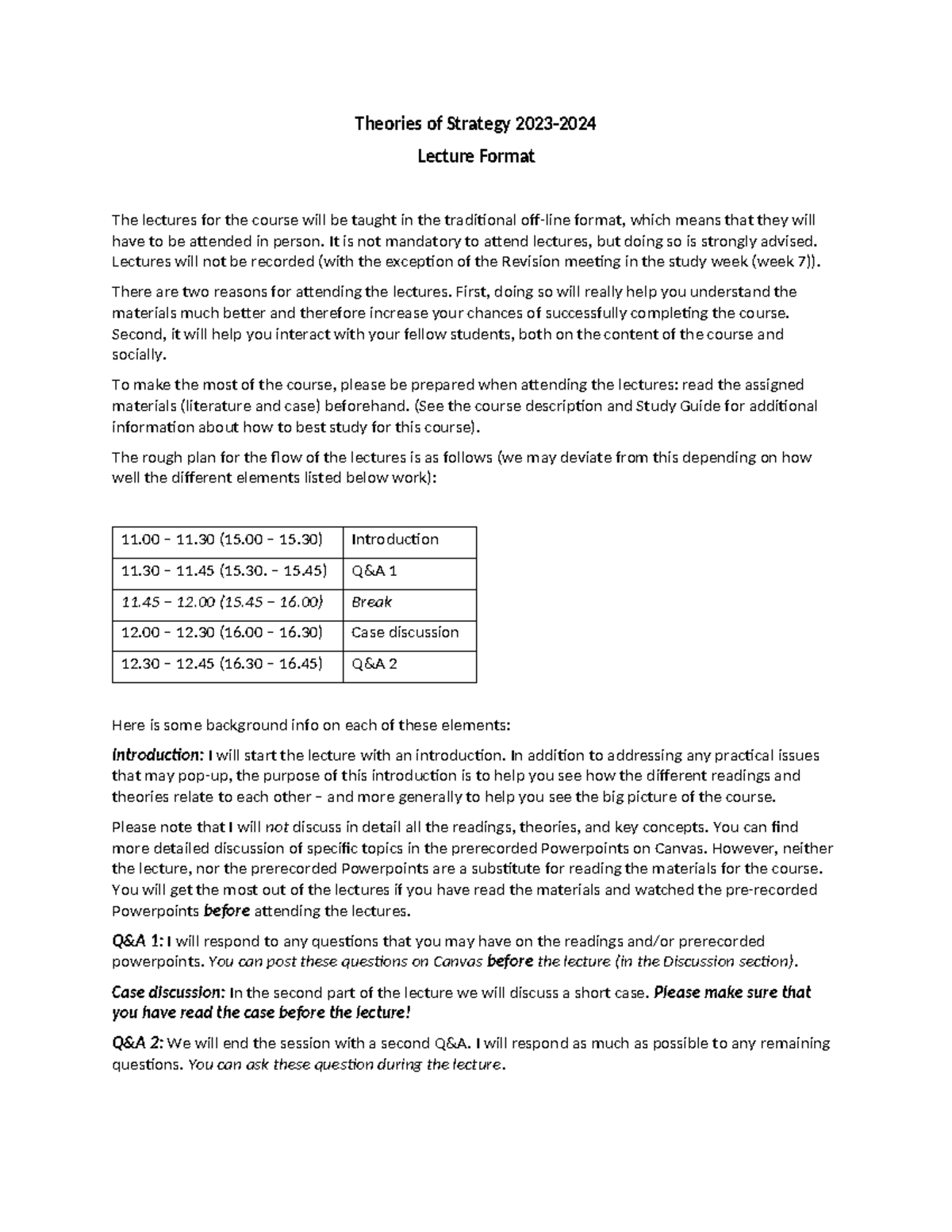To S Lecture format - i hope i can help anyone - Theories of Strategy ...
