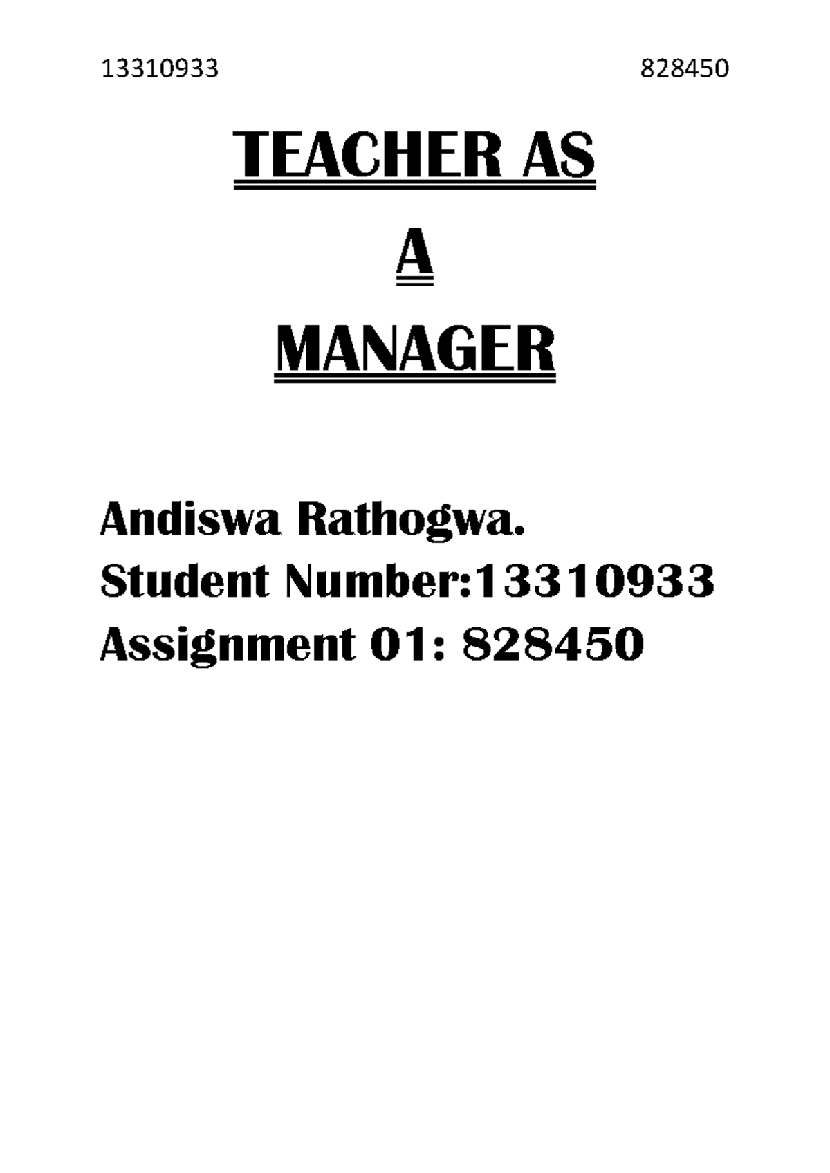 TAM Assignment 01 - Teaching strategies that are important when ...