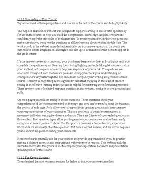 Module 5 short answer hum 100 - HUM 100 Module 5 Short Answer Shana ...