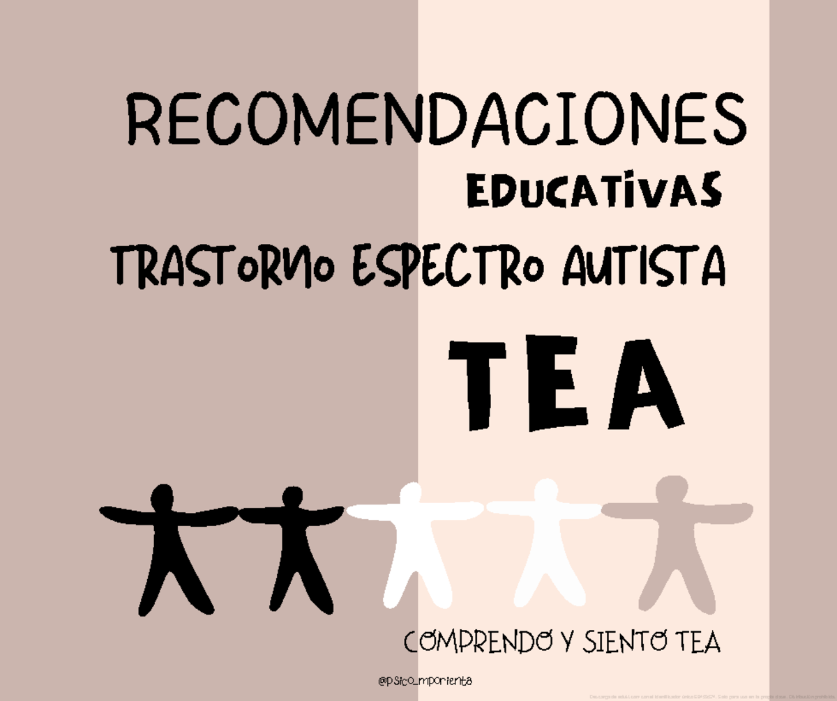 MINI GUIA TEA - EDUCATIVAS trastorno espectro autista TEA COMPRENDO Y ...