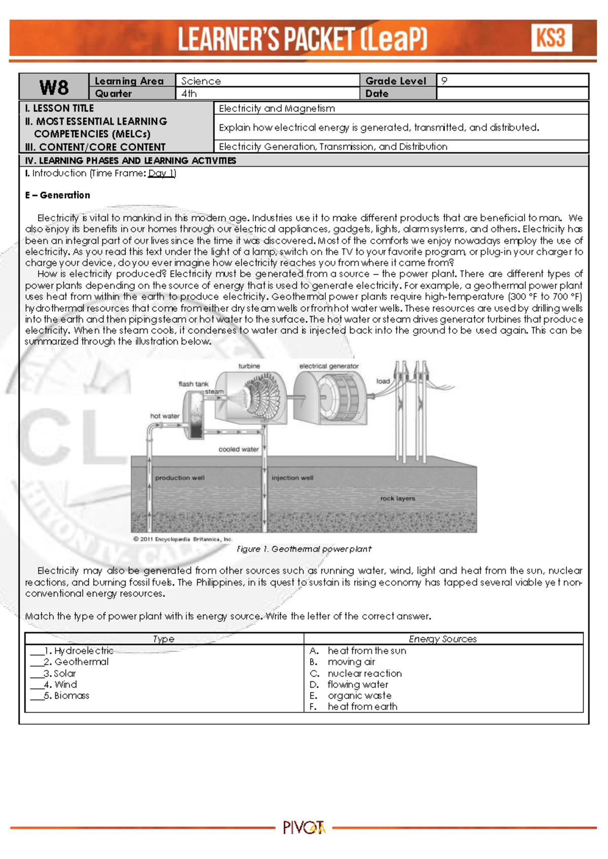 Q4-Science-9-Week 8 082948 - W 8 Learning Area Science Grade Level 9 ...