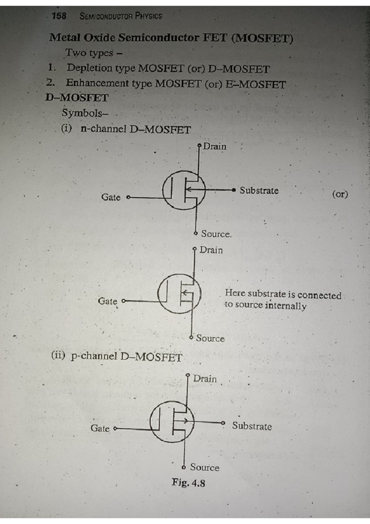 Mosfet- Metal Oxide Semiconductor FET - Complementary Physics IV ...