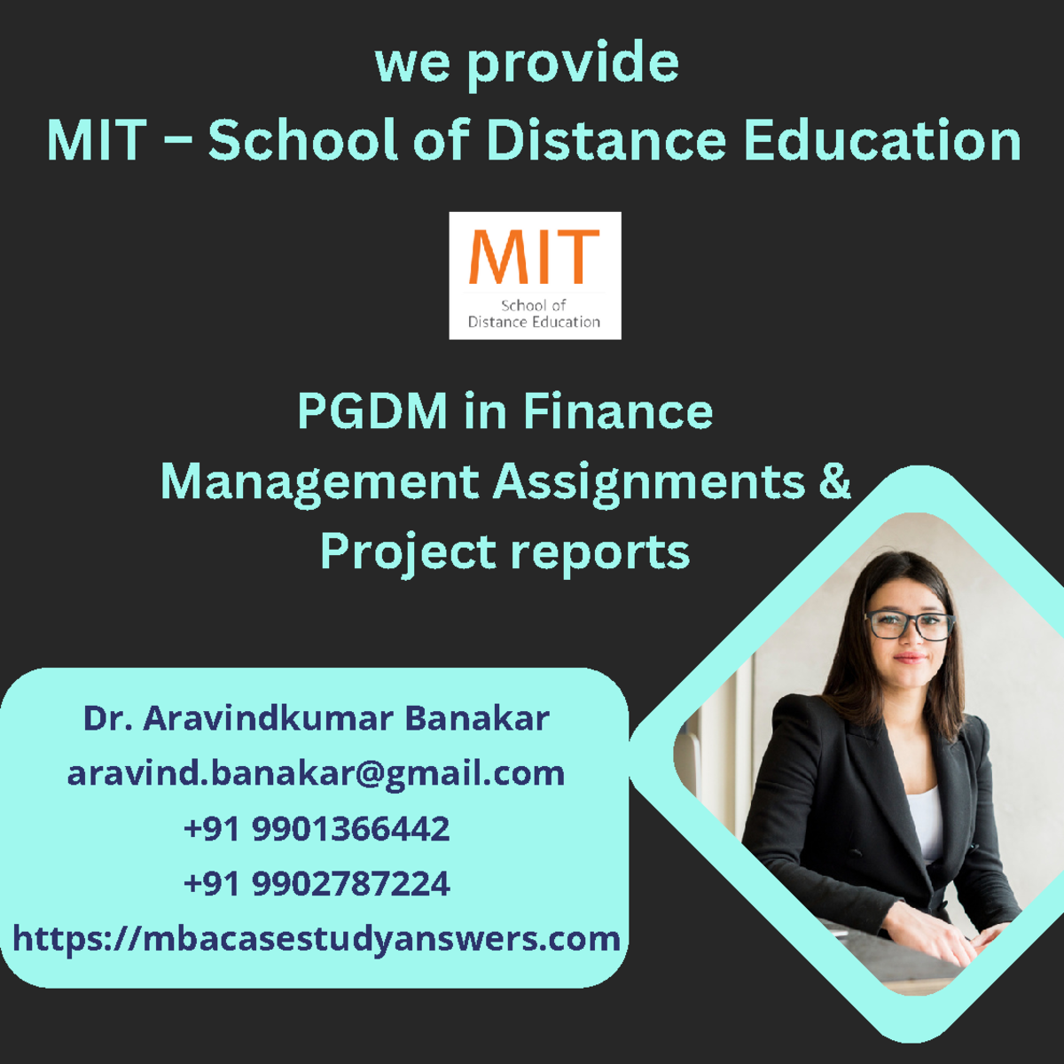 MIT SDE Executive MBA Assignments & Project reports with Certificate by DR. Aravind - Studocu