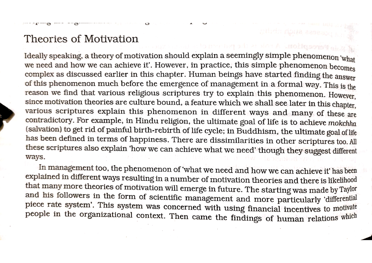 Motivation - Clinical Psychology - Studocu