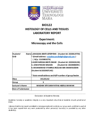 LAB Report PHY210 - FACULTY OF APPLIED SCIENCES UiTM PERAK (TAPAH ...