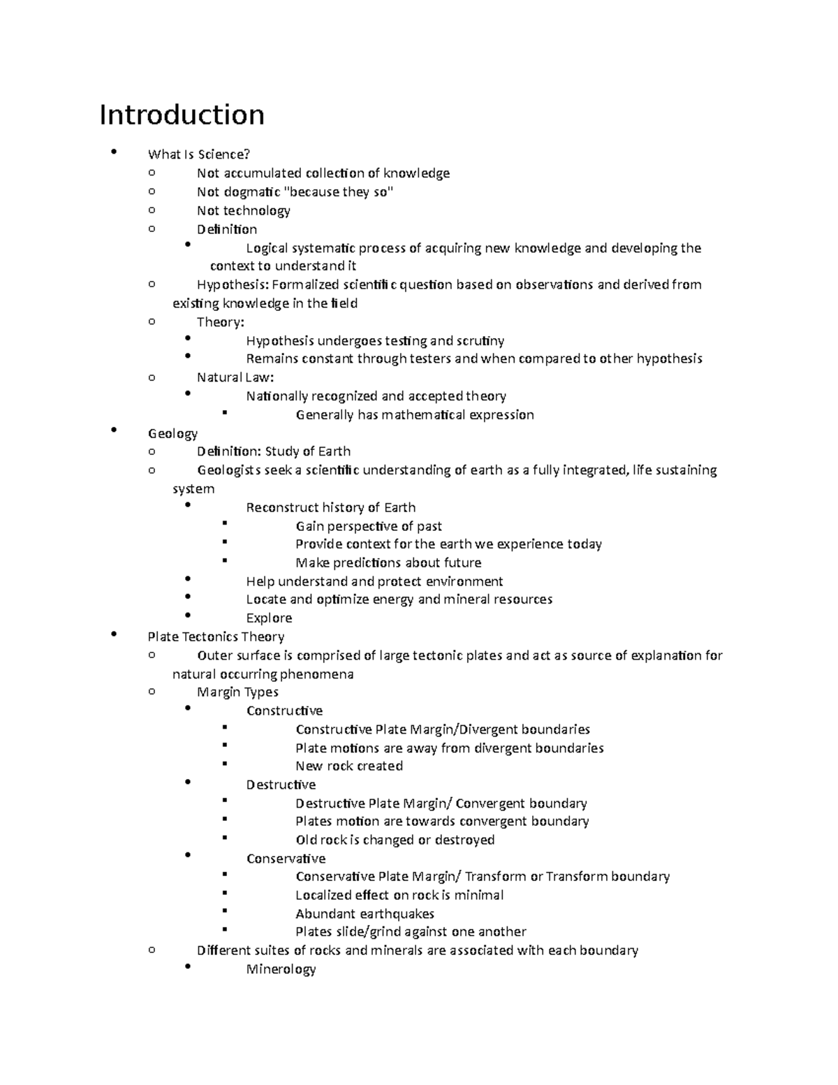 Introductory Notes - Introduction What Is Science? o Not accumulated ...
