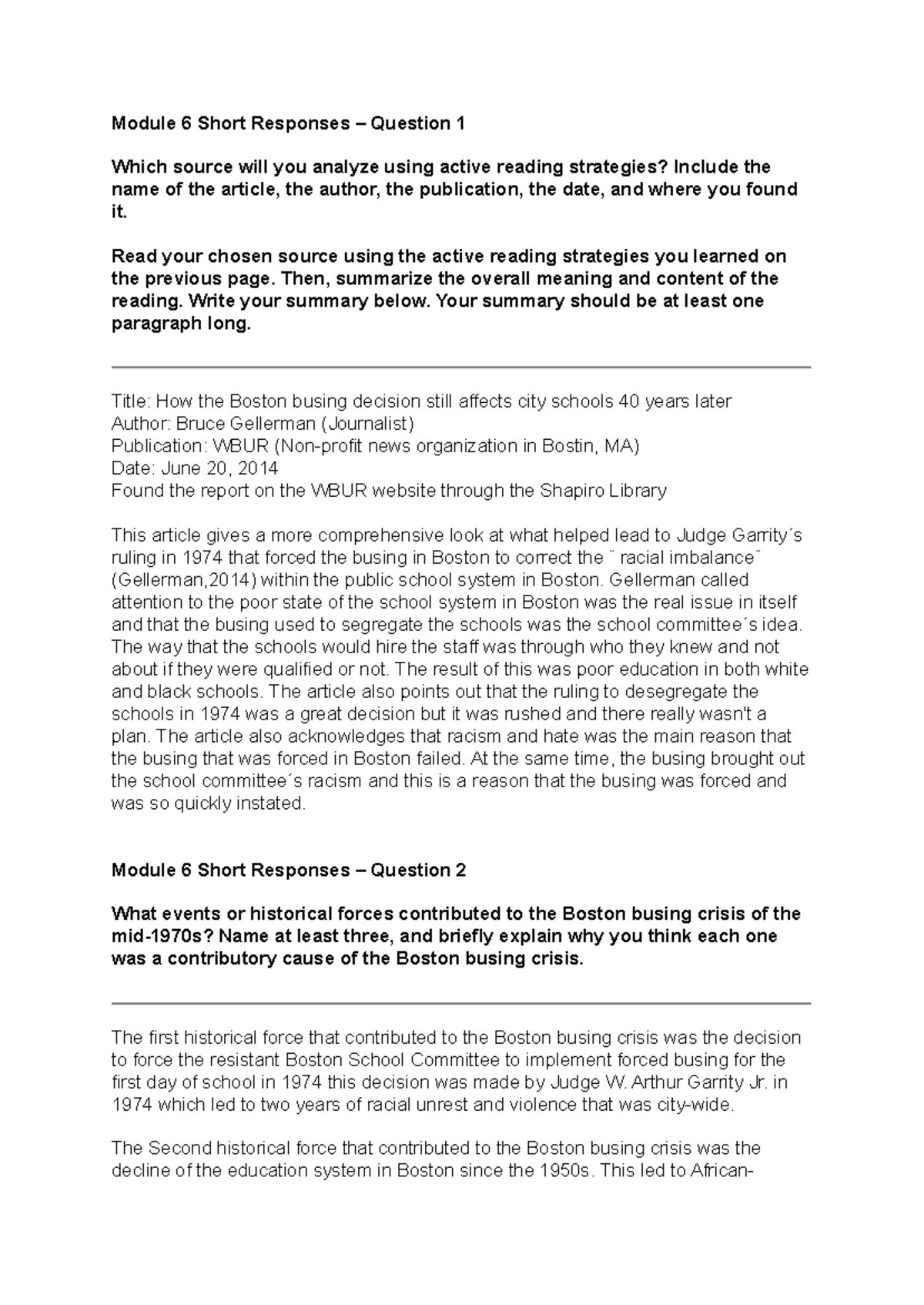 Module 6 Short Answers - Module 6 Short Responses – Question 1 Which ...