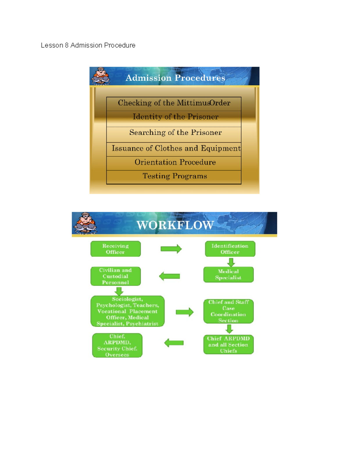Lesson 8 - Lesson 8 Admission Procedure ARPDMD IMPLEMENTING GUIDELINES ...