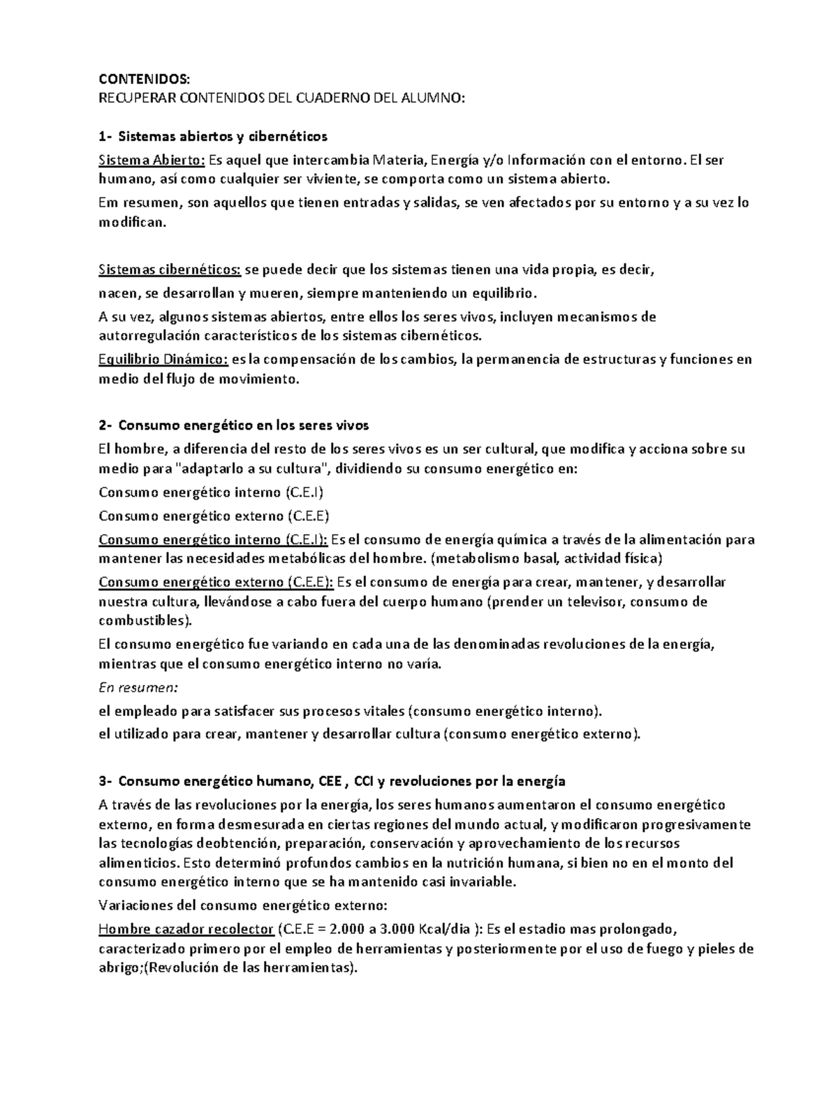 UP 1 y UP 2 Recuperar Contenidos - Nutricion - Warning: TT: undefined function: 32 CONTENIDOS ...