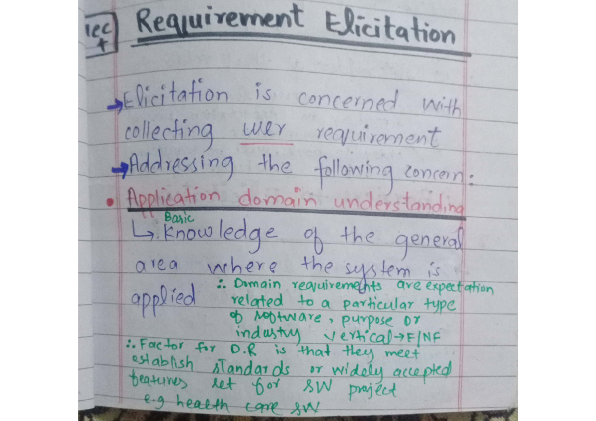 Requirements elicitation lec 4+5 - Information Technology - Studocu