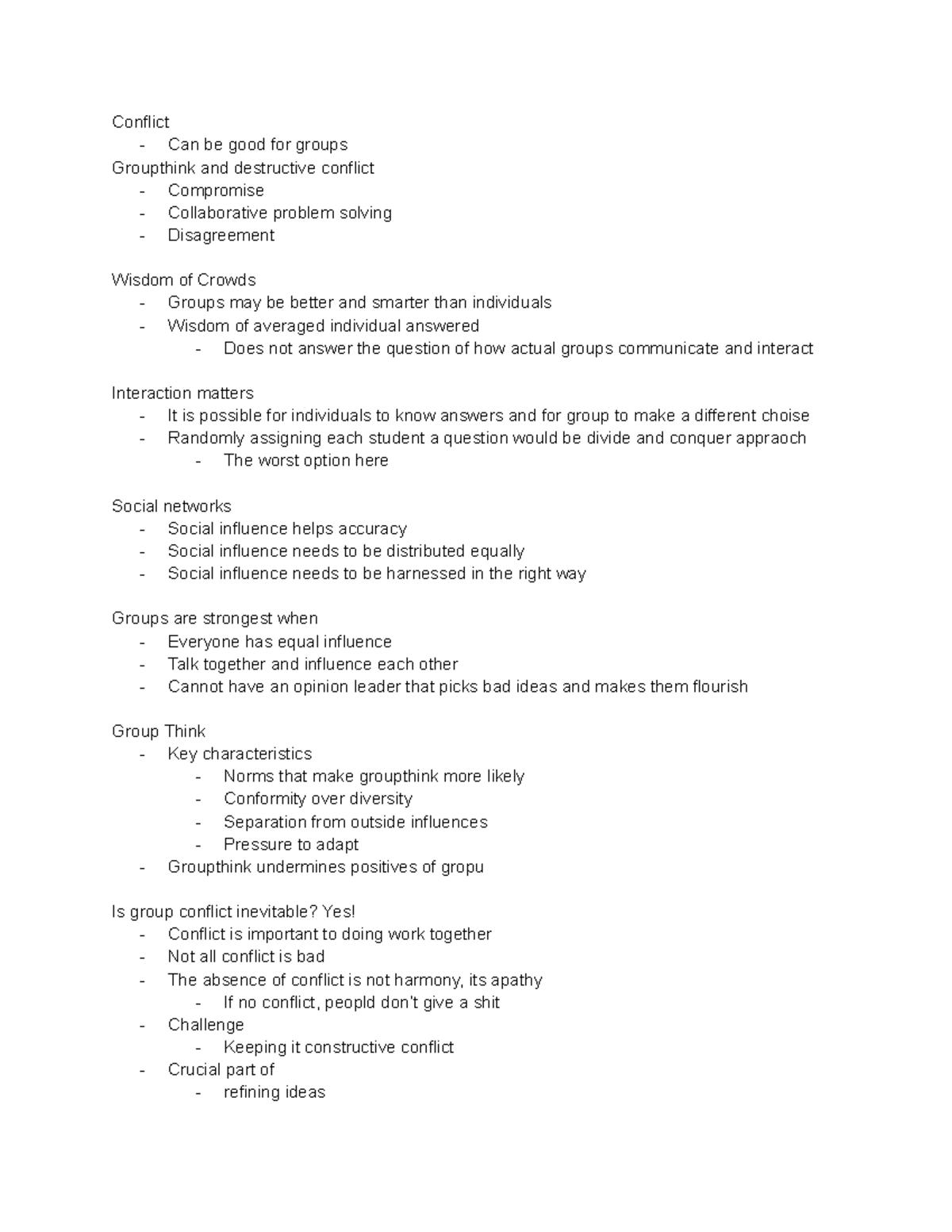 Conflict patterns and collective problem solving - Conflict - Can be ...