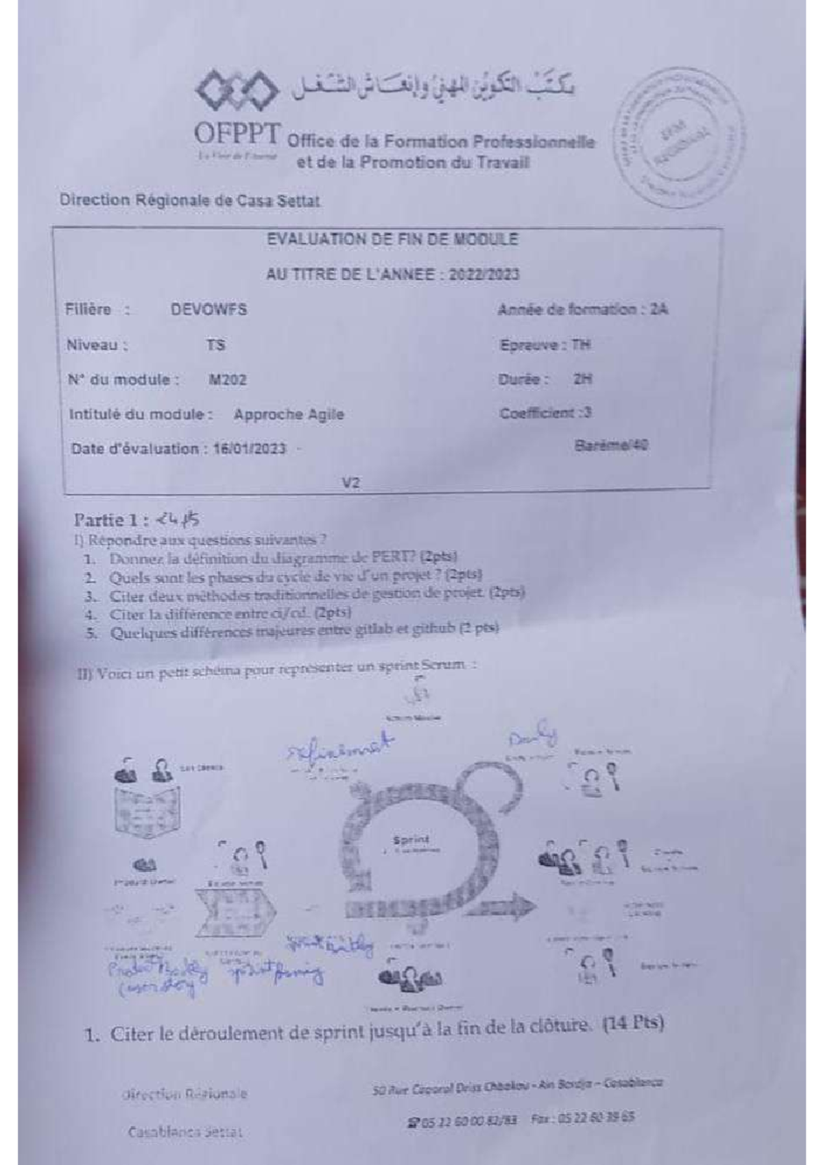 Pdfcoffee - efm approche agile - OFPPT Office de la Formation Professionnelle the et de la ...