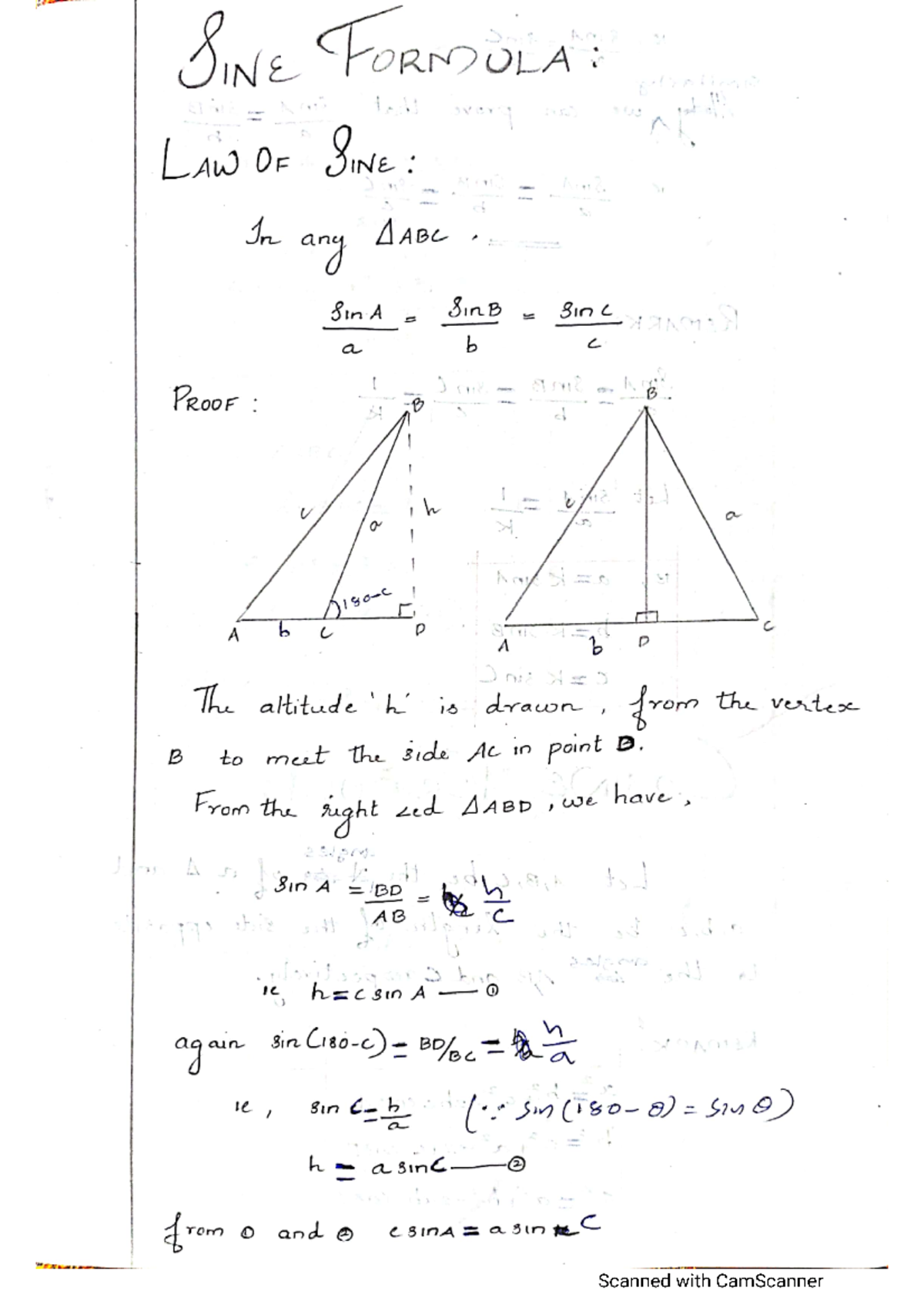 Trigonometry Note 7 - Mathematics class - Computetr science - Studocu