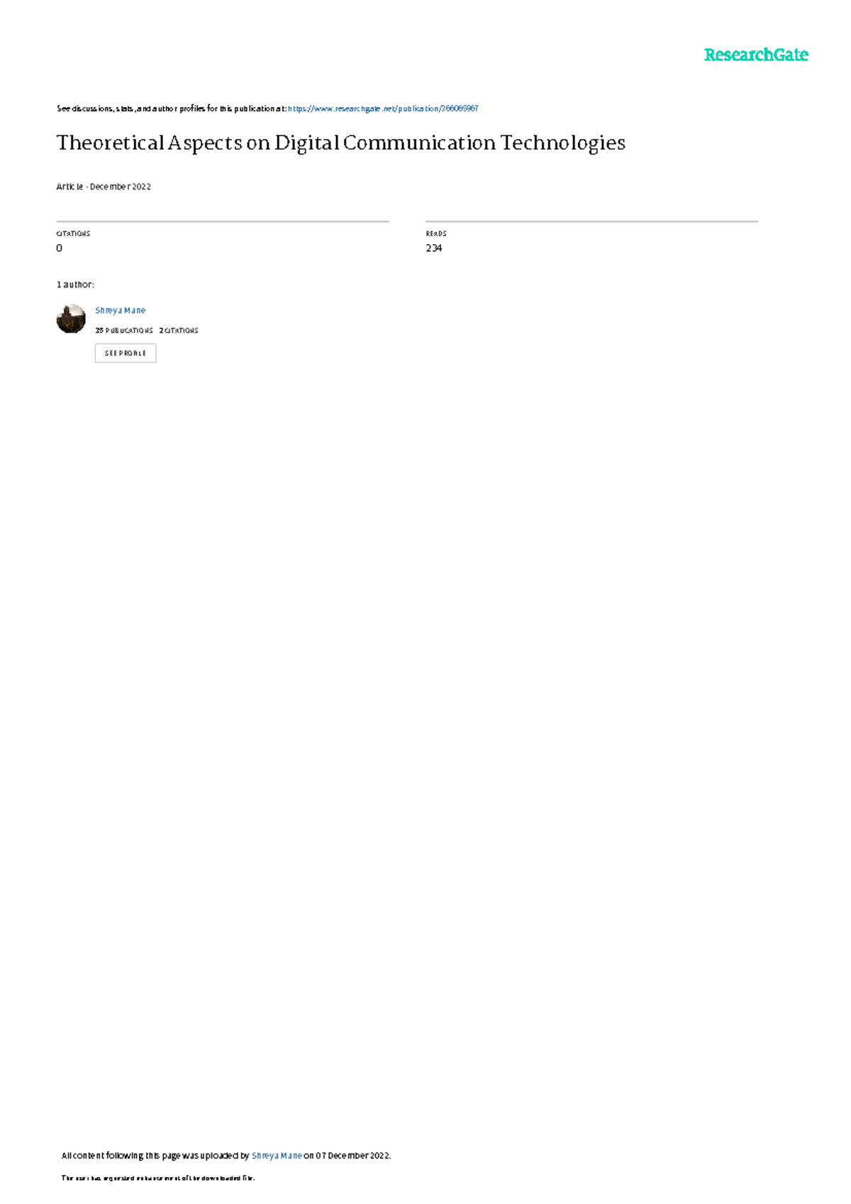 Digital Communication Paper - See discussions, stats, and author ...