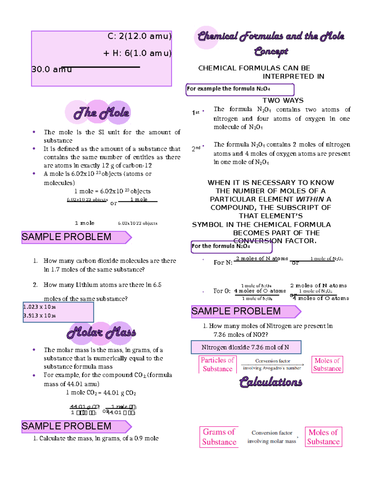 Chemical Formulas Analytical Chemistry Part 3 Summary - For example the ...